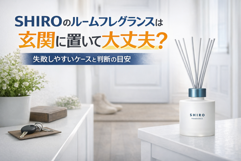 SHIROのルームフレグランスは玄関に置いて大丈夫？失敗しやすいケースと判断の目安 | しんぱちーの☆BLOG